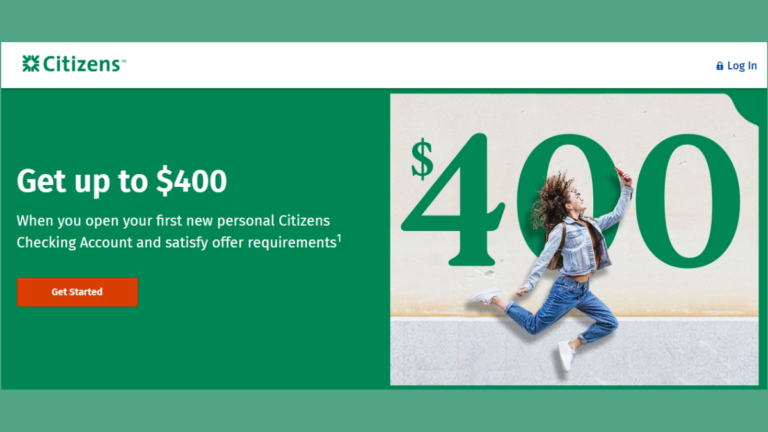 Citizens Bank $400 Checking Bonus (Limited Time Bonus!)