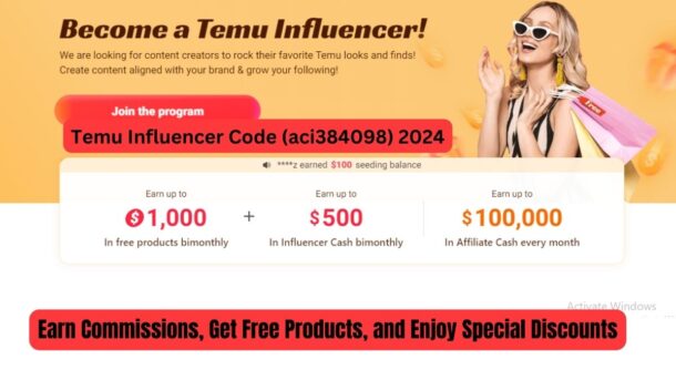 Temu Influencer Code (aci384098) 2024: Earn Commissions, Get Free ...